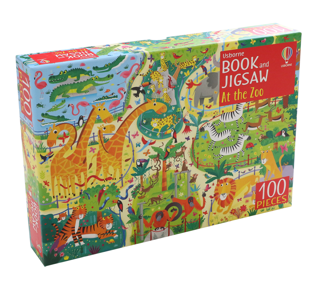 Book & Jigsaw At the Zoo (100 Piece) - SmartReads